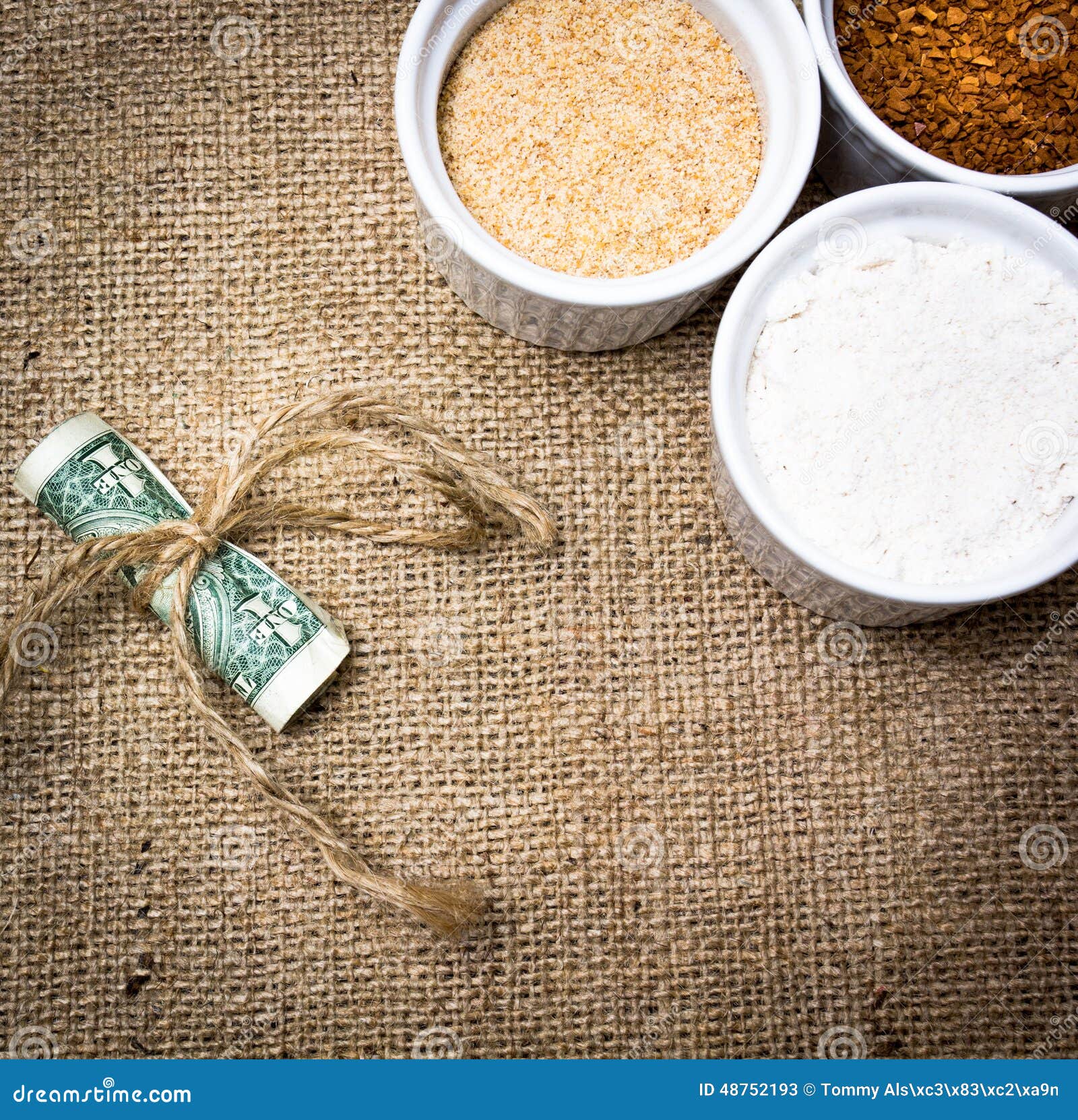 Ingredients in cups stock image. Image of powder, nutrition - 48752193