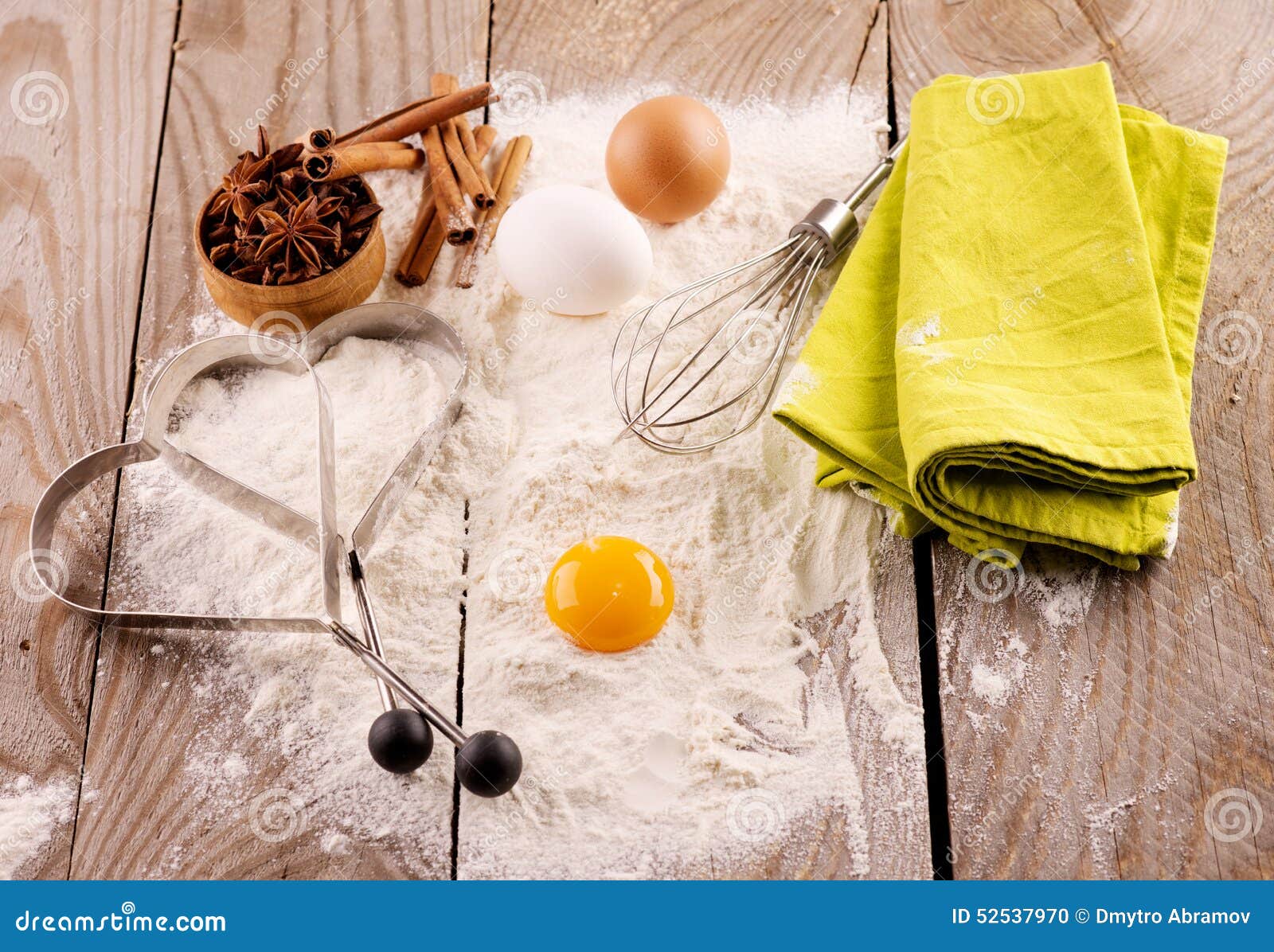 Ingredients for the dough stock photo. Image of preparation - 52537970