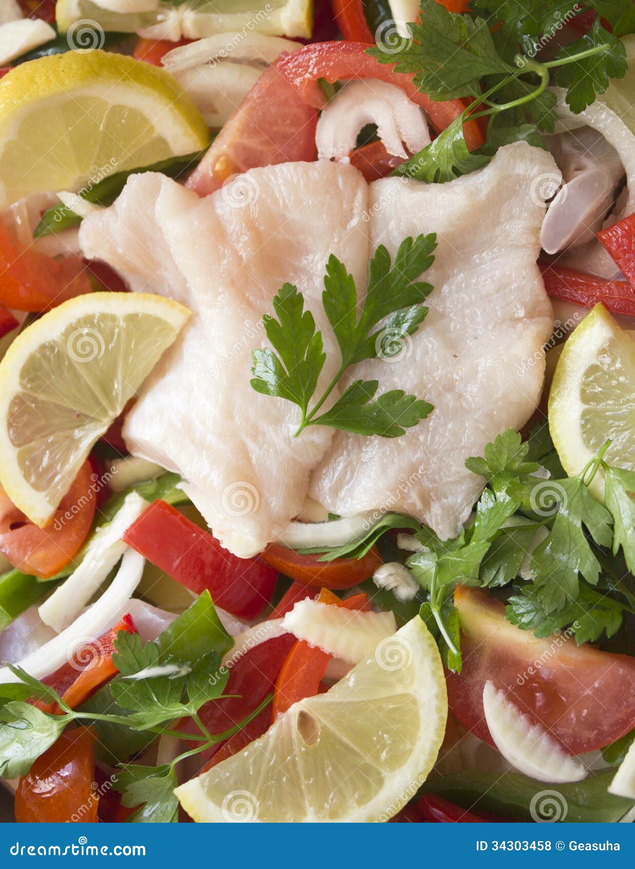Ingredients for Fish Recipe. Stock Photo - Image of recipe, parsley ...