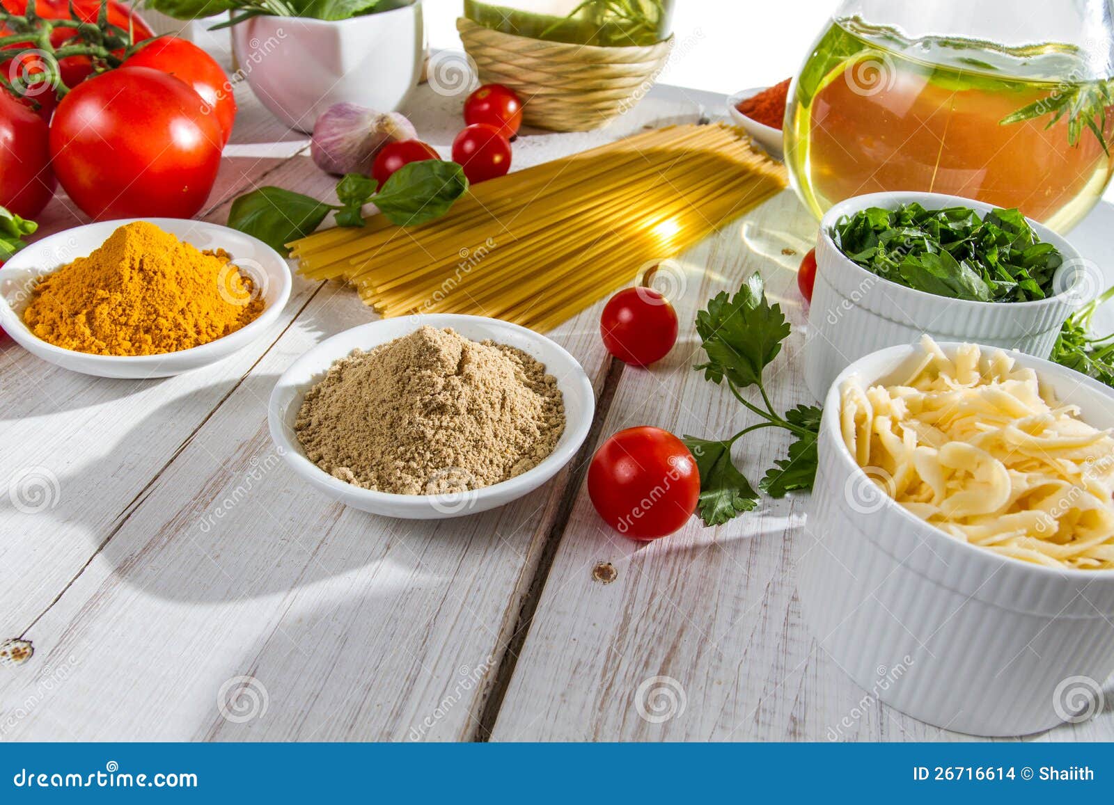 Ingredients and Flavors of Italian Cuisine Stock Photo - Image of ...