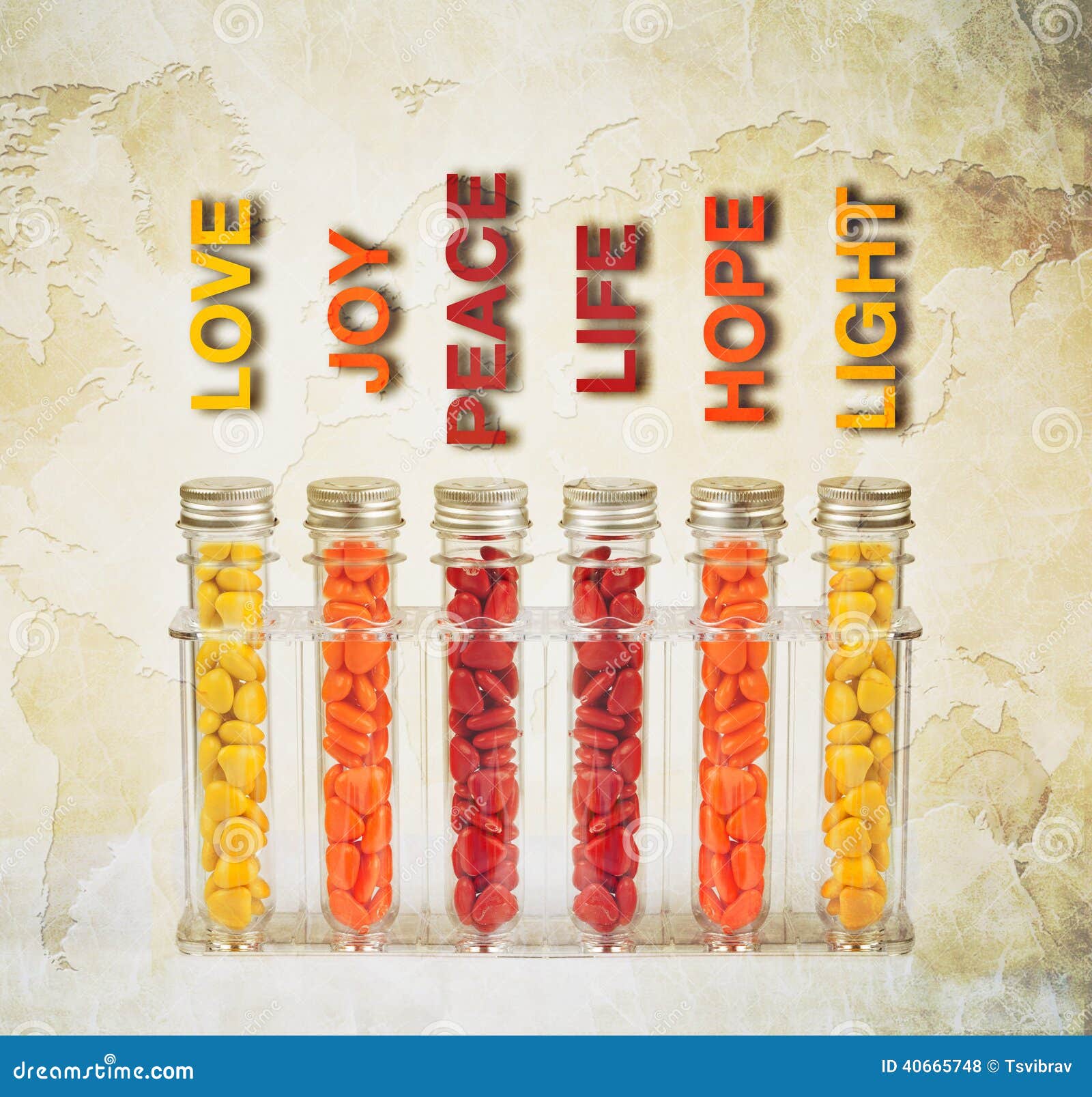 Ingredients for a Happy Life Stock Illustration - Illustration of test ...