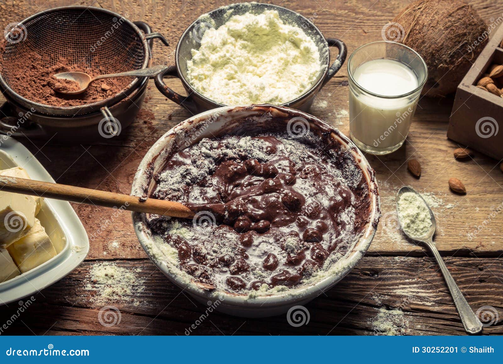 Ingredients for Homemade Chocolate with Nuts Stock Image - Image of ...