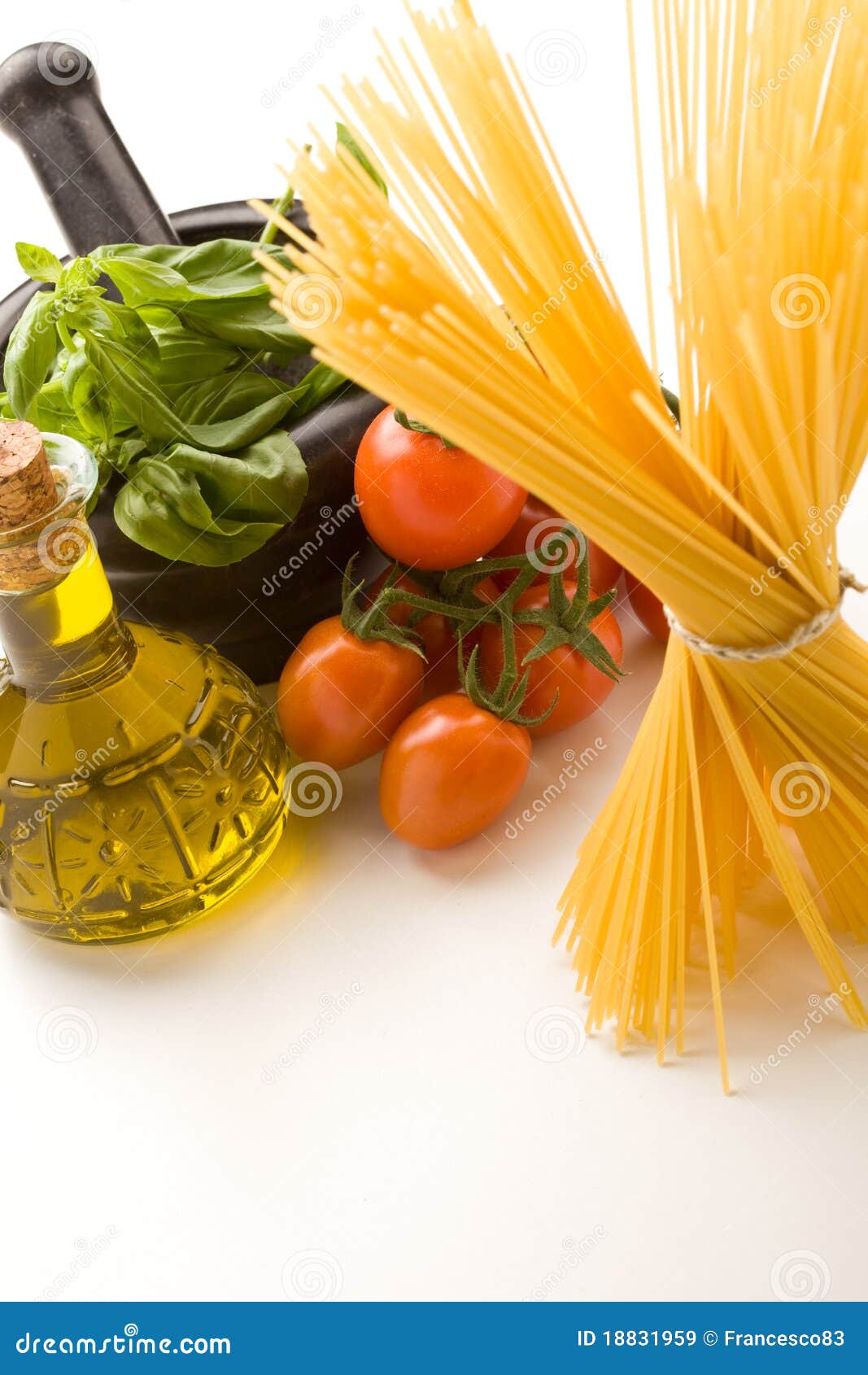 Ingredients for Italian Pasta Stock Image - Image of salsa, cheese ...