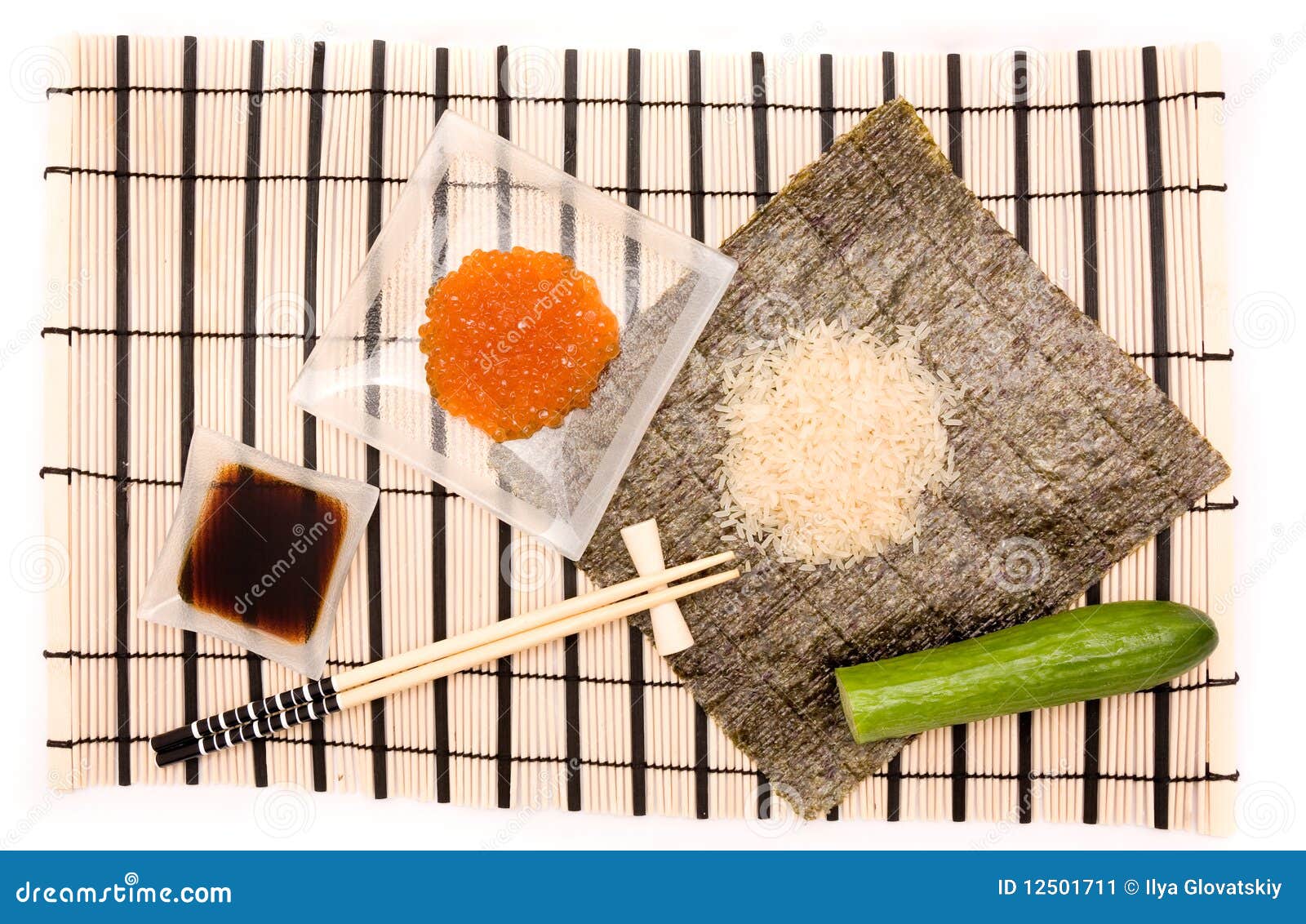 Ingredients of Japanese Food Stock Image - Image of healthy, prepared ...