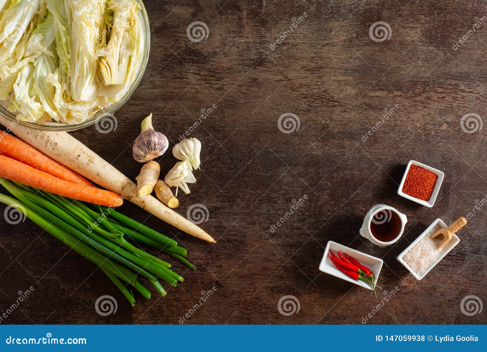 Ingredients for Kimchi stock photo. Image of fermentation - 147059938
