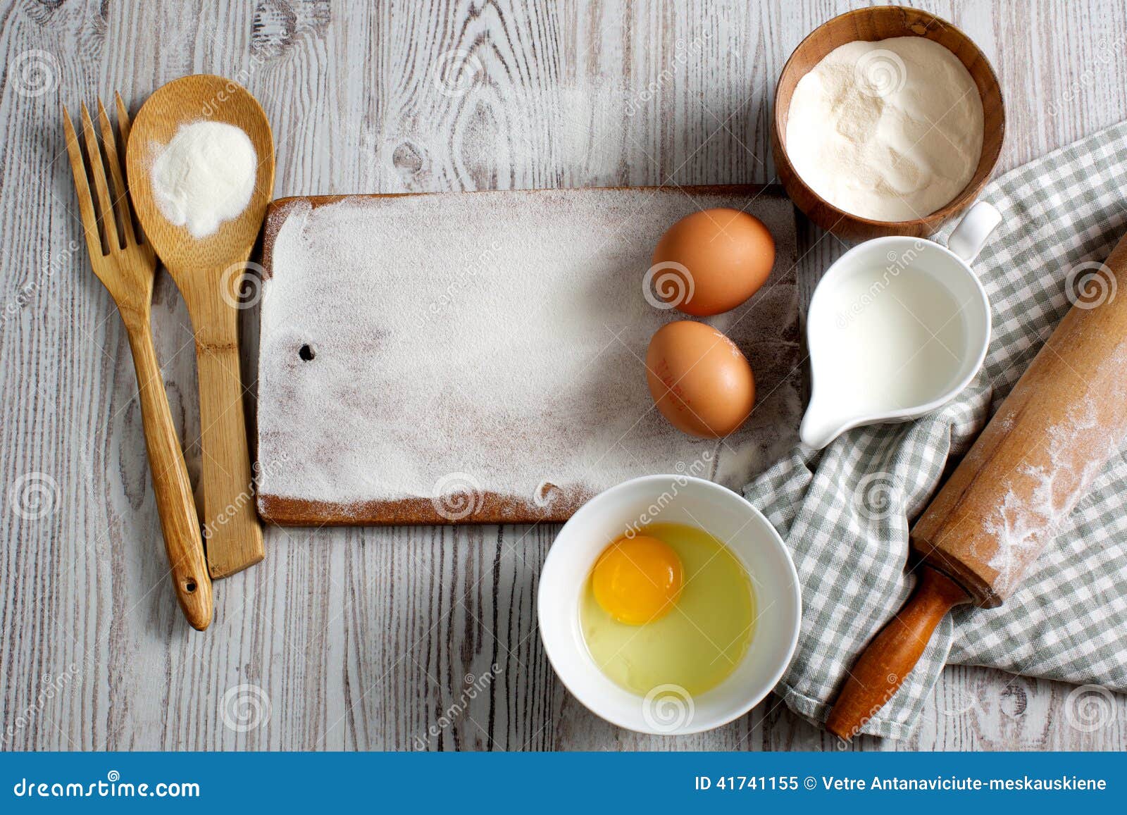 Ingredients and Kitchen Tools Stock Image - Image of table, cooking ...