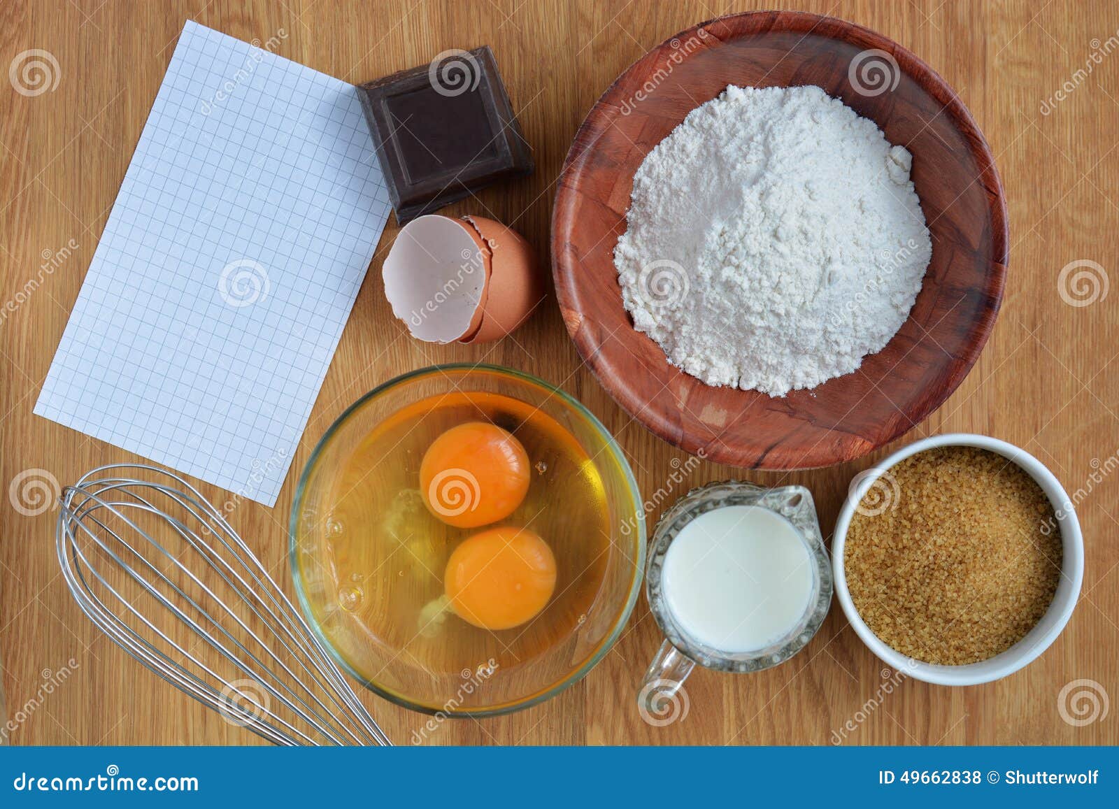 Ingredients for Making a Cake Stock Photo - Image of eggs, kitchen ...
