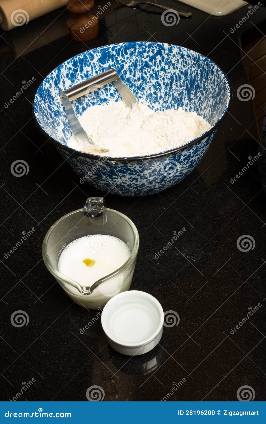 Ingredients for Making Dough Stock Photo - Image of baking, dieting ...