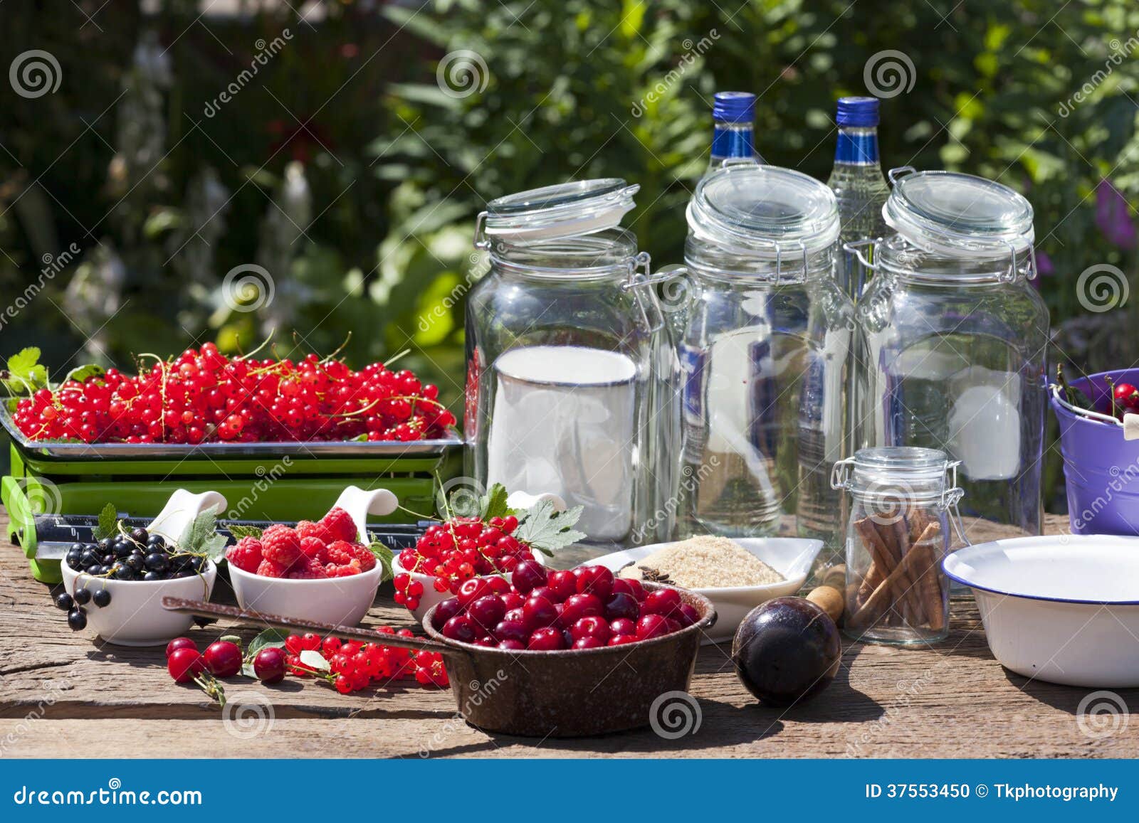 Ingredients for Making Fruit Liqueur Stock Photo - Image of beverage ...