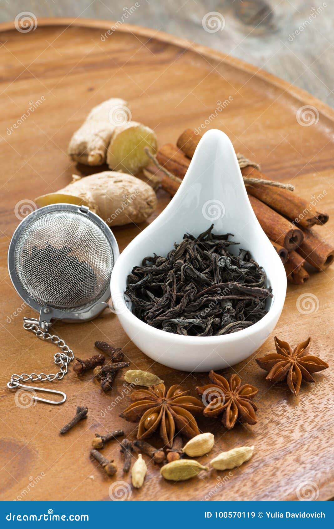Ingredients for Masala Tea, Vertical Stock Image - Image of beverage ...