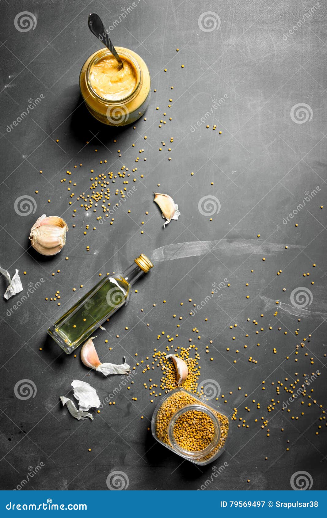 Ingredients for mustard. stock image. Image of cuisine - 79569497