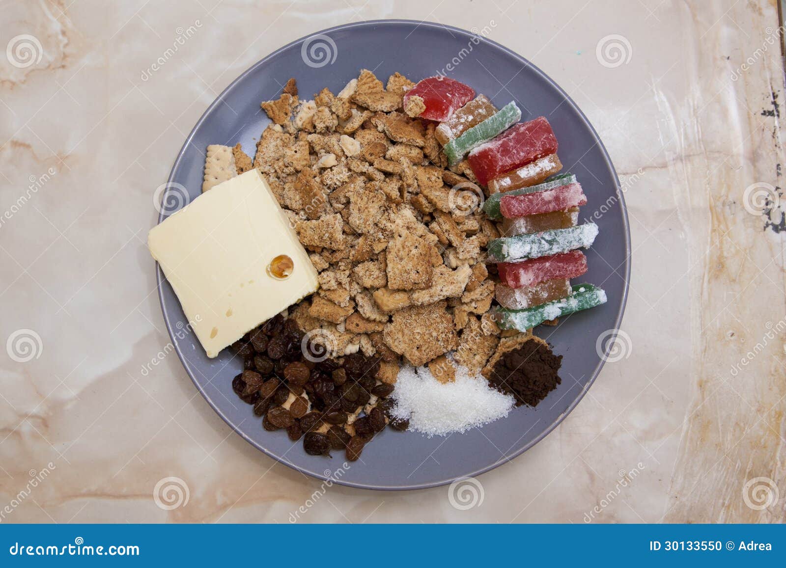 Ingredients Needed for Preparing Salami Biscuit Stock Photo - Image of ...