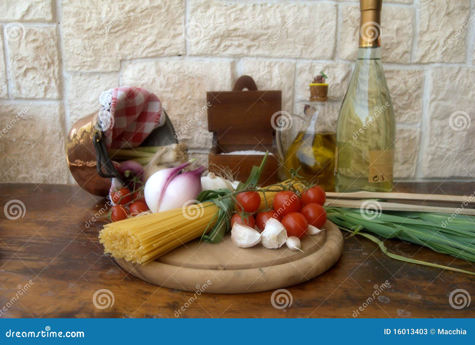 Ingredients on the table stock image. Image of garlic - 16013403