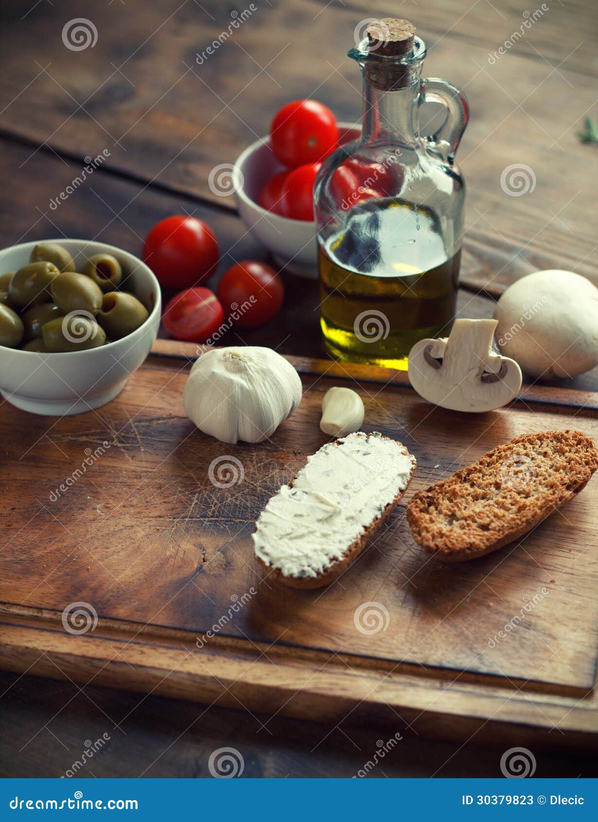 Ingredients on table stock image. Image of canape, homemade - 30379823