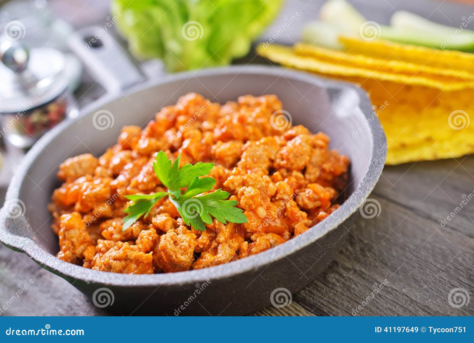 Ingredients for taco stock image. Image of fried, pita - 41197649