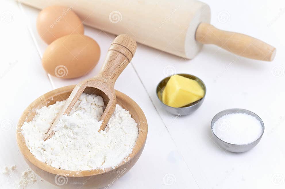 Ingredients to make a cake stock image. Image of cake - 19796171