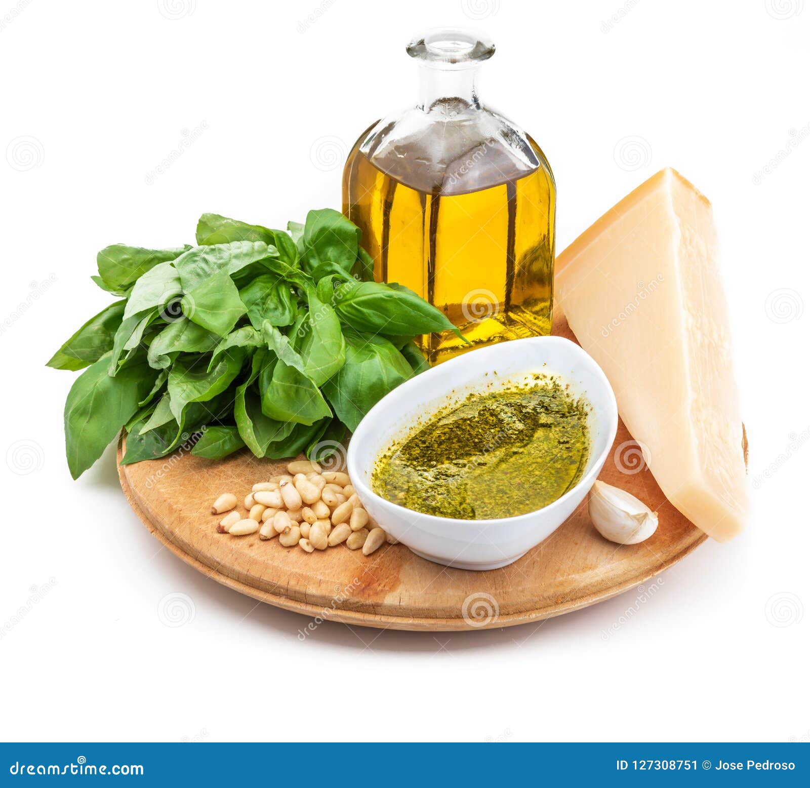 Ingredients To Make The Delicious Pesto Sauce Stock Image Image Of