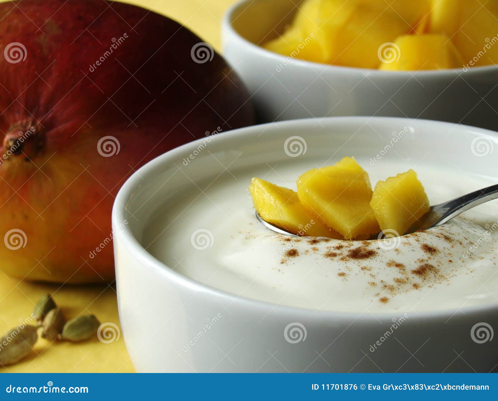 Ingredients To Mix Mango Lassi Stock Photo - Image of healthy, mixed ...