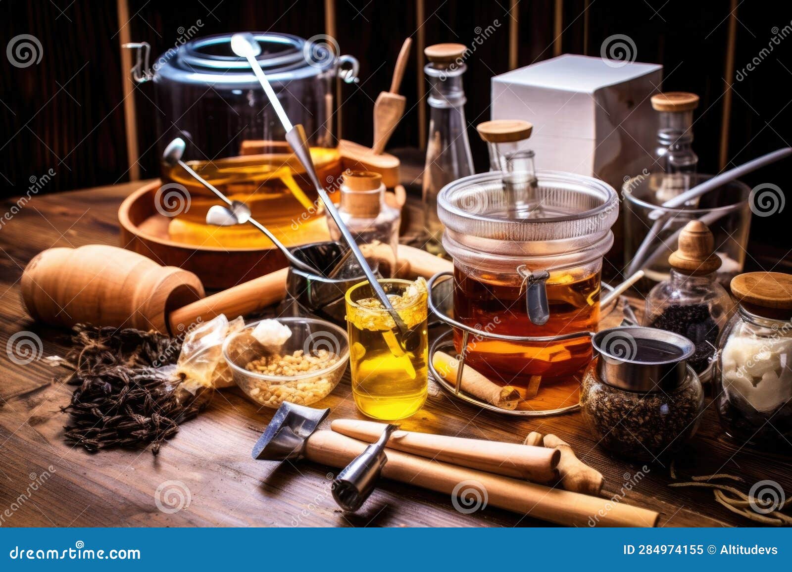 Ingredients and Tools for Diy Schnapps Making Process Stock ...