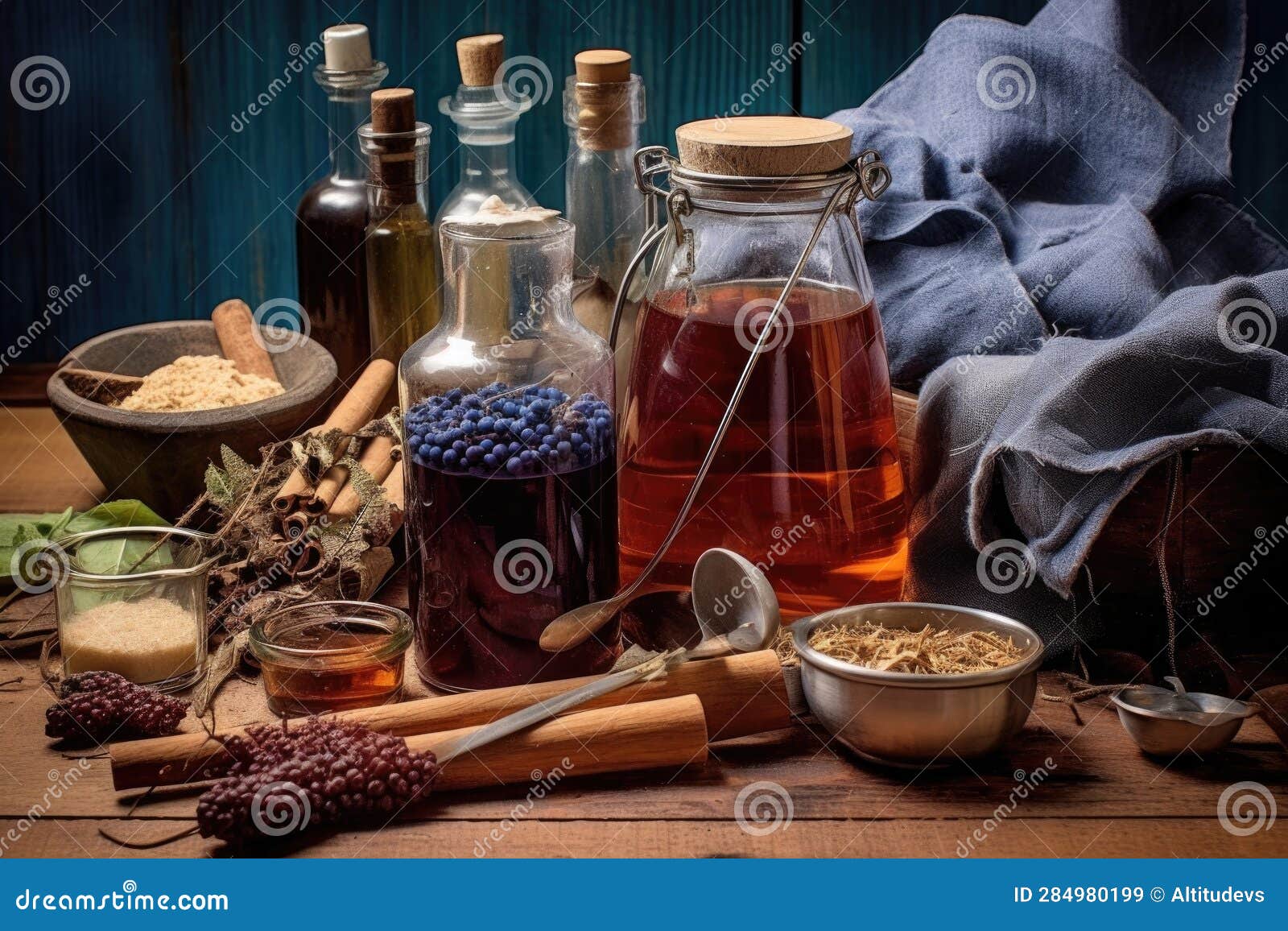 Ingredients and Tools for Diy Schnapps Making Process Stock ...