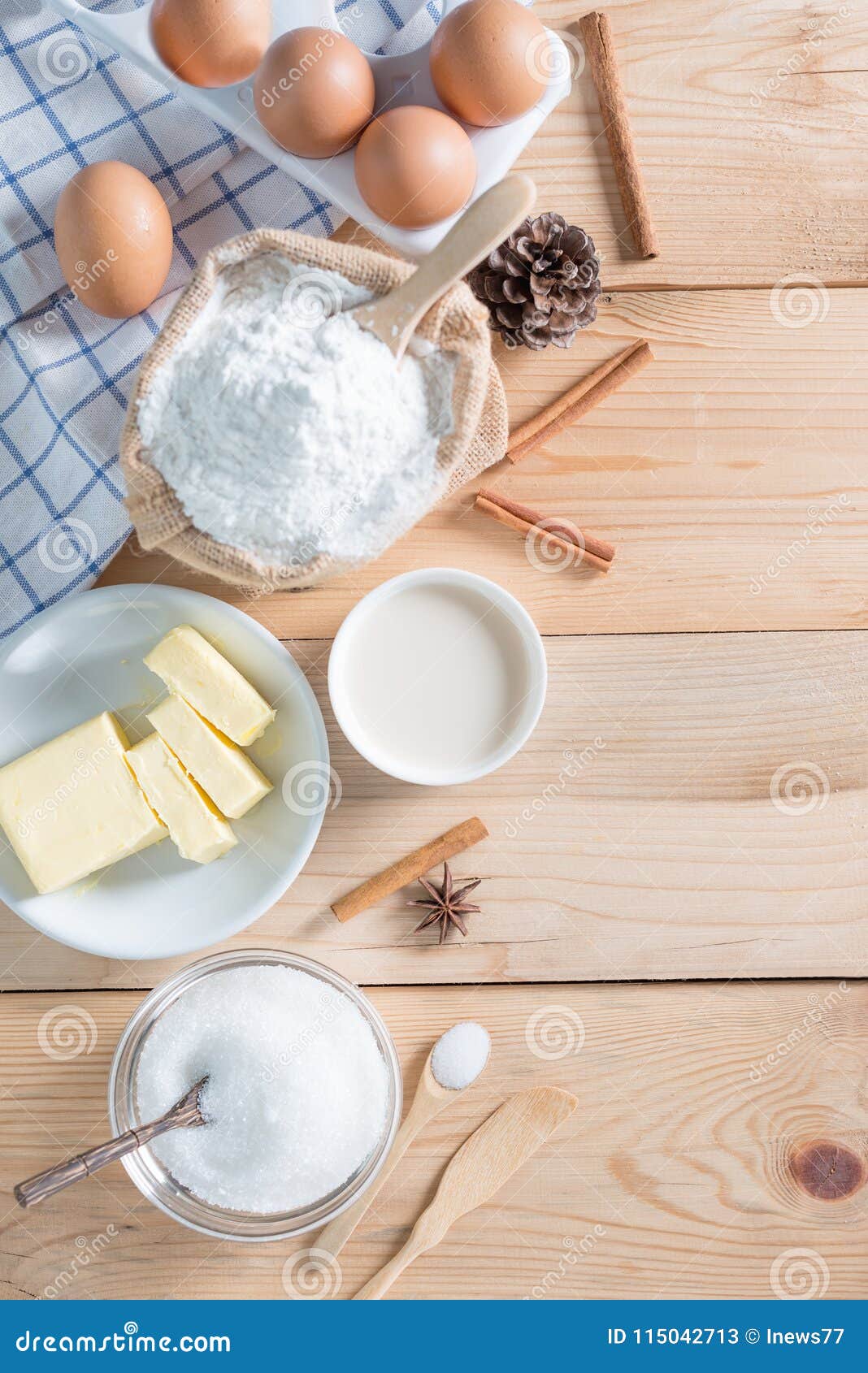 Ingredients and Tools for Homemade Baking. Stock Image - Image of ...