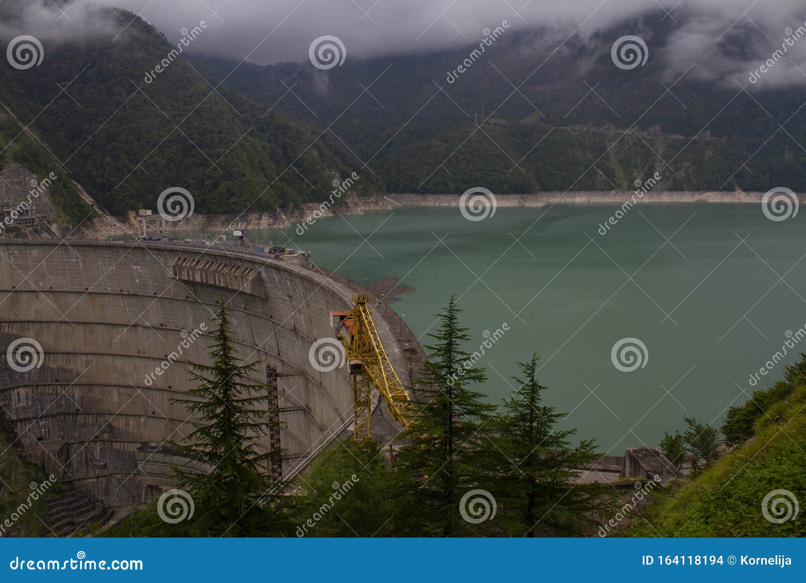 The Inguri Dam in Georgia stock photo. Image of high - 164118194