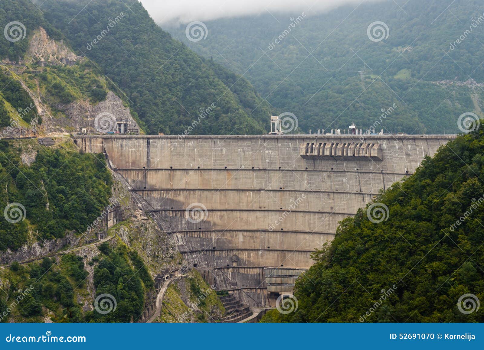 The Inguri Dam stock photo. Image of mountain, meadow - 52691070