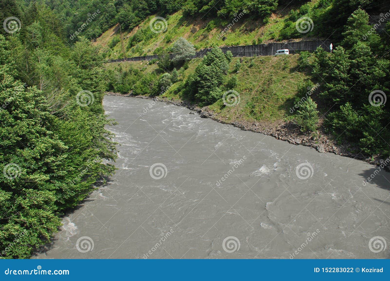 Inguri River. Georgia stock photo. Image of inguri, hiking - 152283022