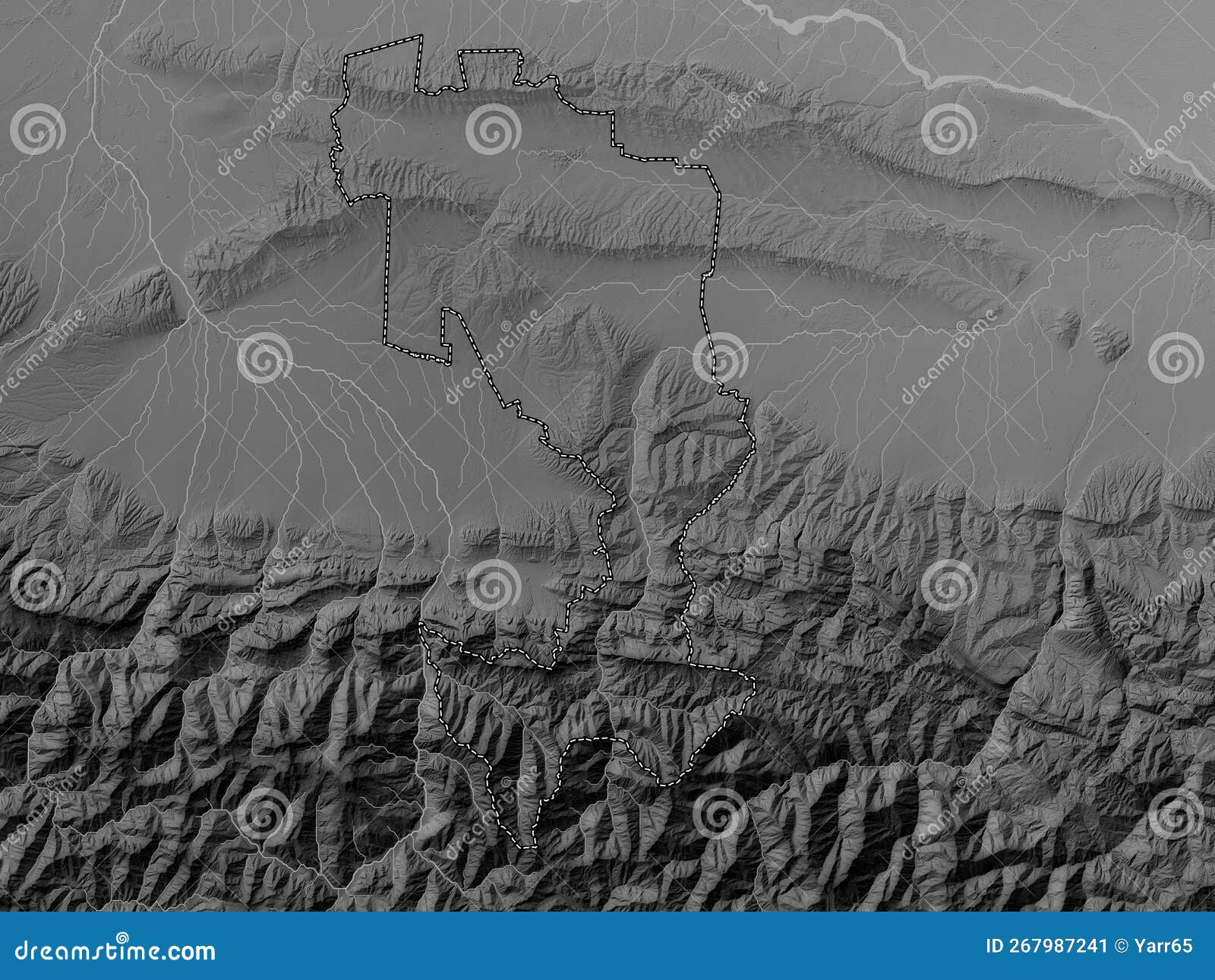 Ingush, Russia. Grayscale. No Legend Stock Illustration - Illustration ...