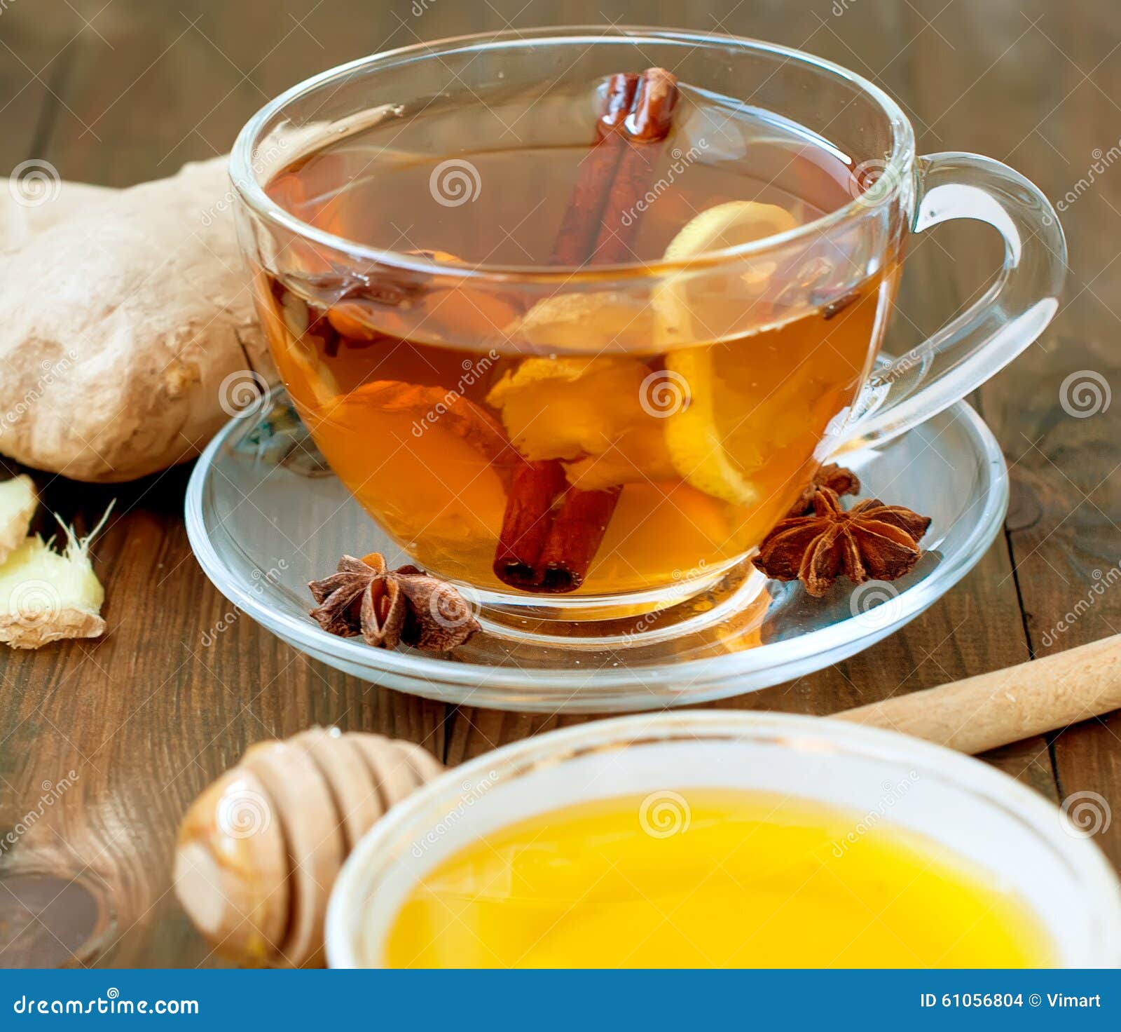 Ingwertee Mit Zitrone Und Honig Stockfoto - Bild von mittagessen ...