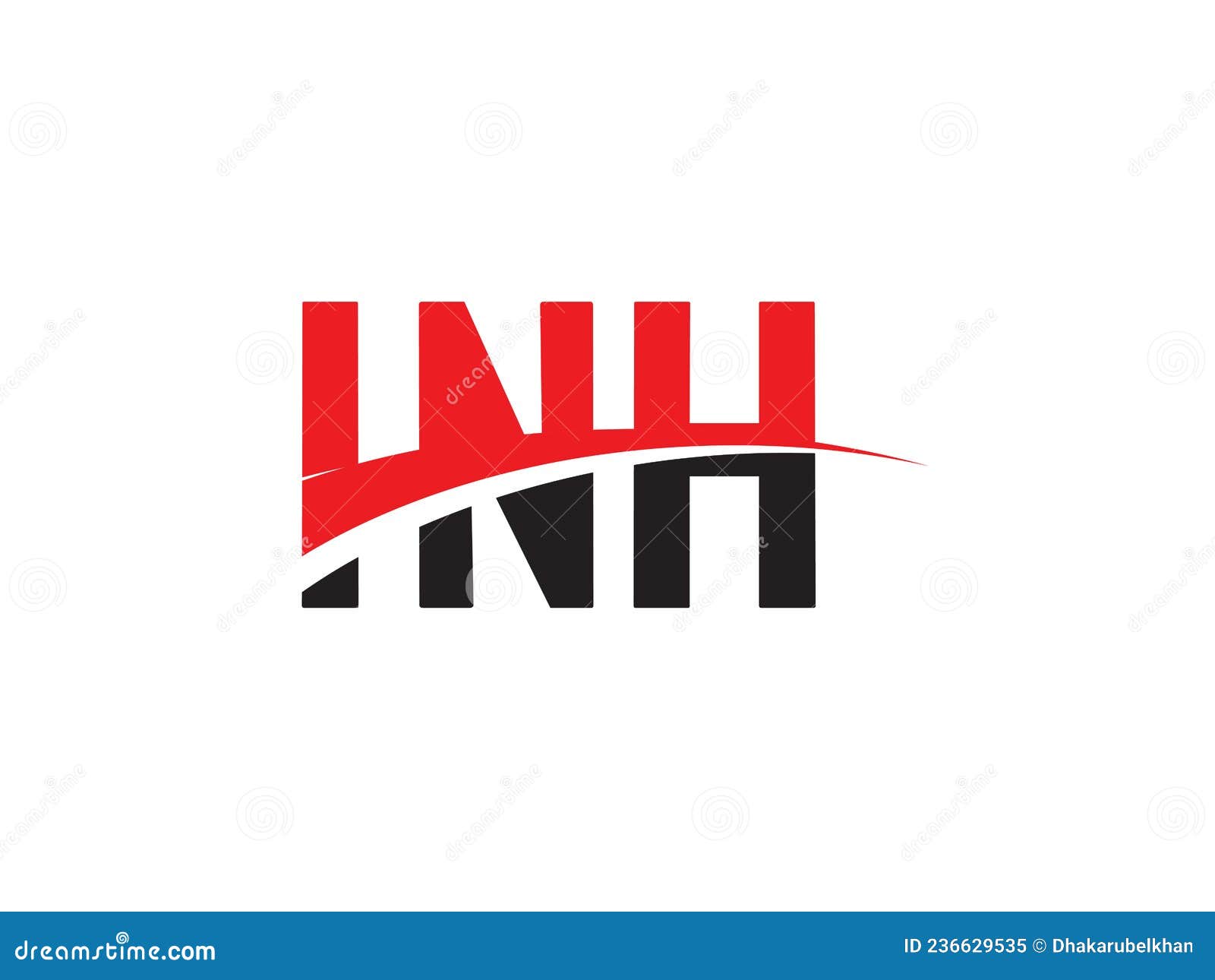 INH Letter Initial Logo Design Vector Illustration Stock Vector ...