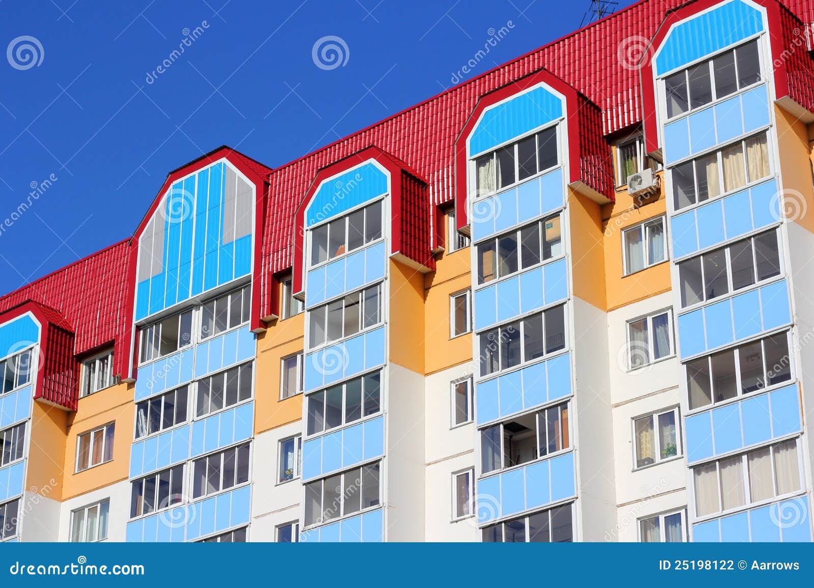 The inhabited high house stock photo. Image of housing - 25198122