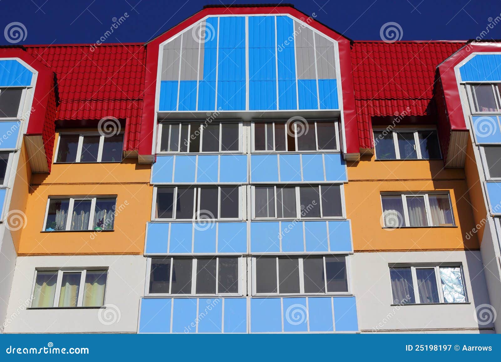 The inhabited high house stock image. Image of housing - 25198197