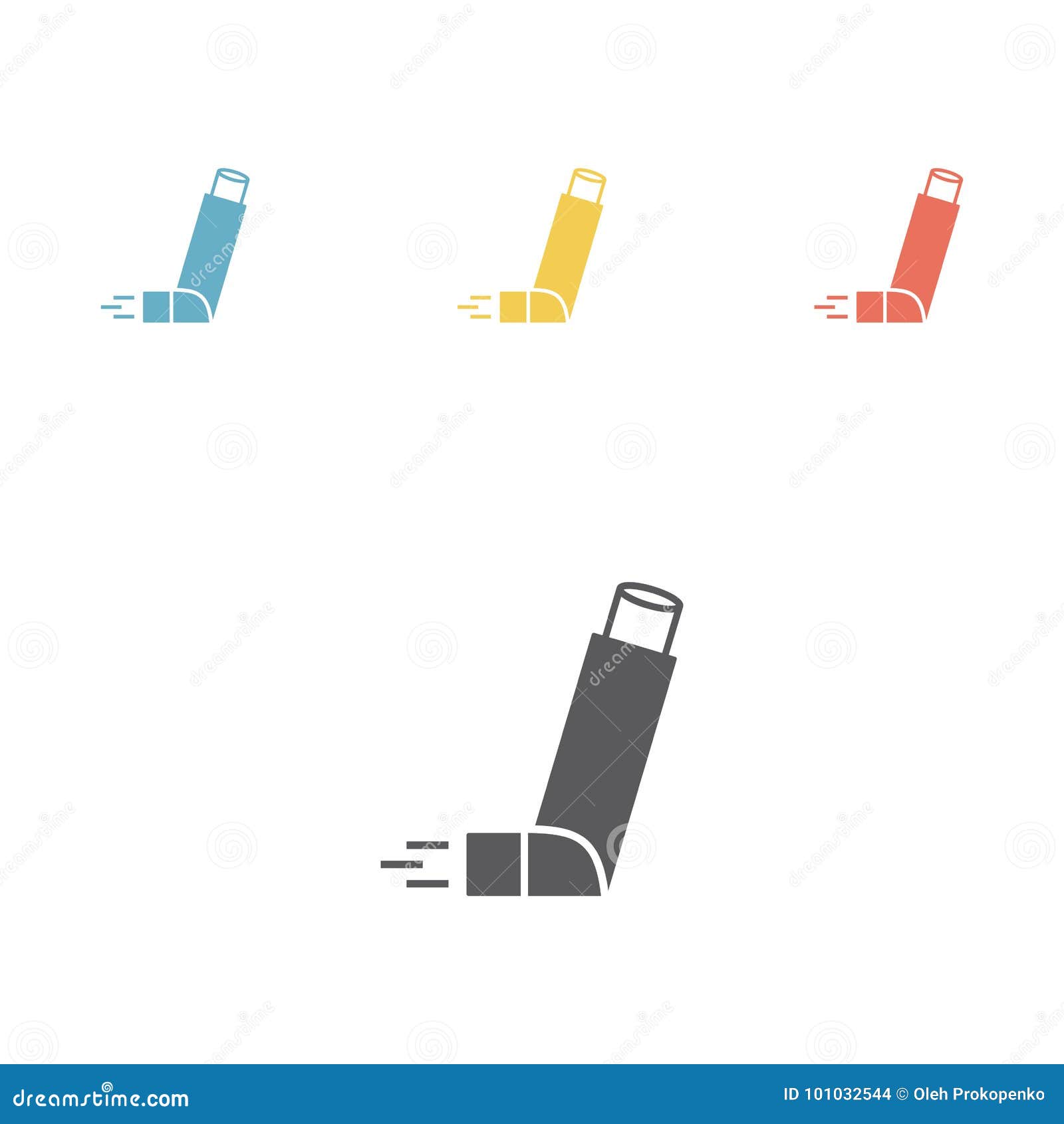 Inhalador Para El Asma Vector Ilustración del Vector - Ilustración de ...