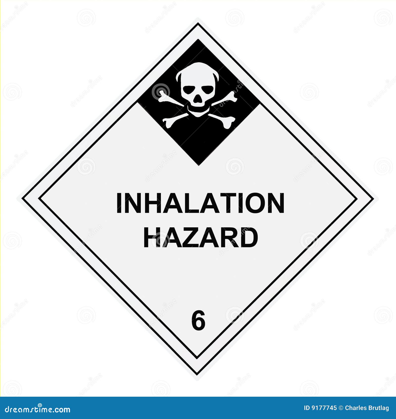 Inhalation Hazard Warning Label Stock Illustration - Illustration of ...