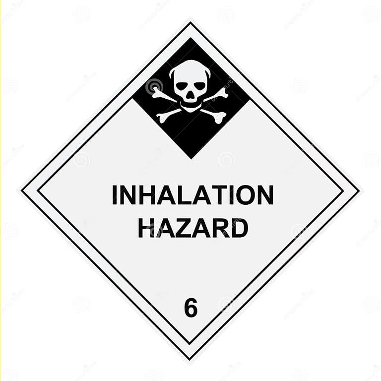 Inhalation Hazard Warning Label Stock Illustration - Illustration of ...