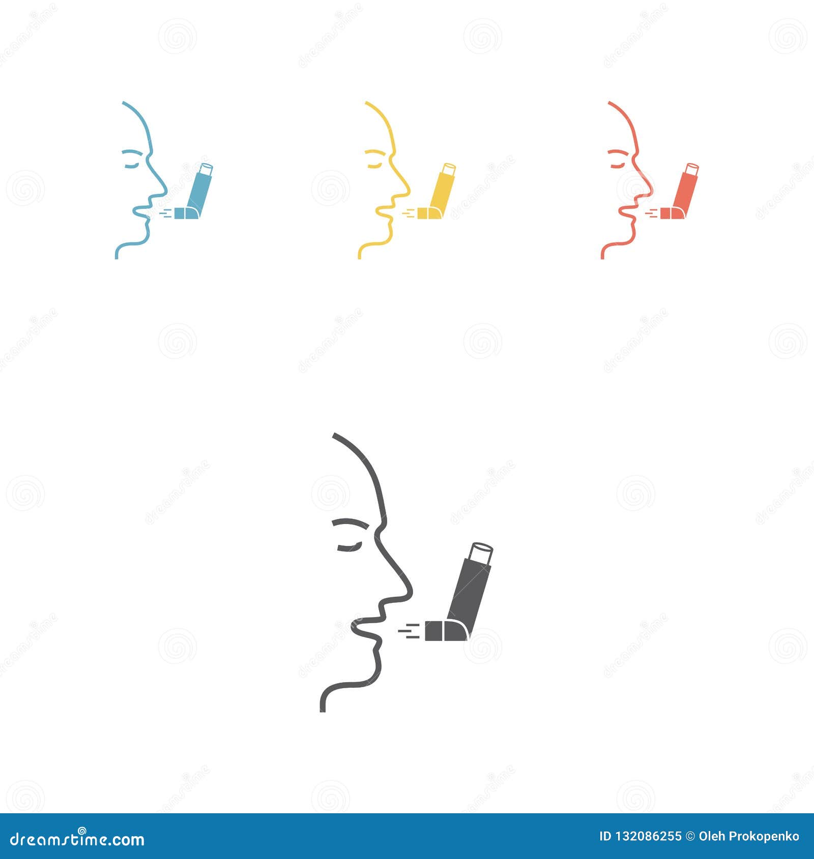 Inhaler for Asthma. Vector Sign for Web Graphic. Stock Vector ...