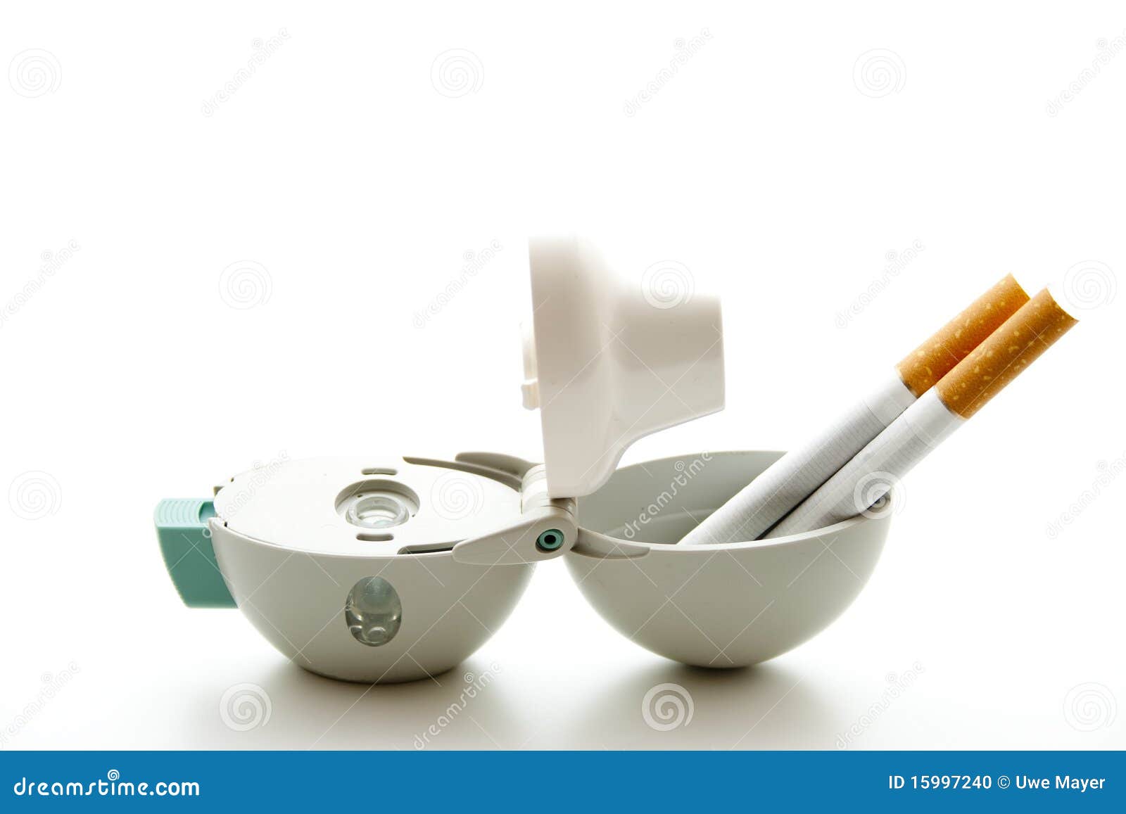 Inhaler with cigarette stock photo. Image of powder, plastic - 15997240