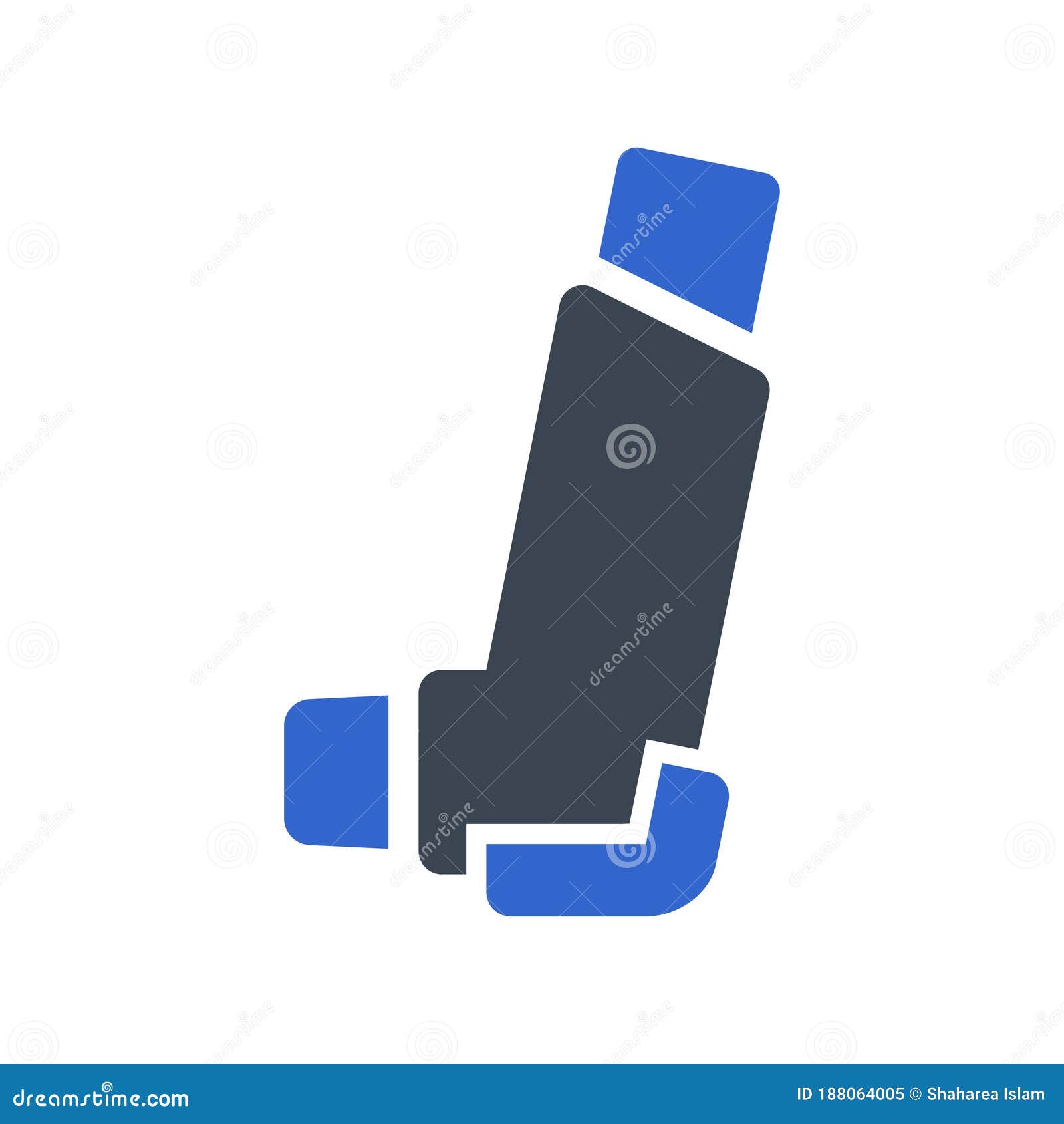 Inhaler, asthma icon stock vector. Illustration of beautiful - 188064005