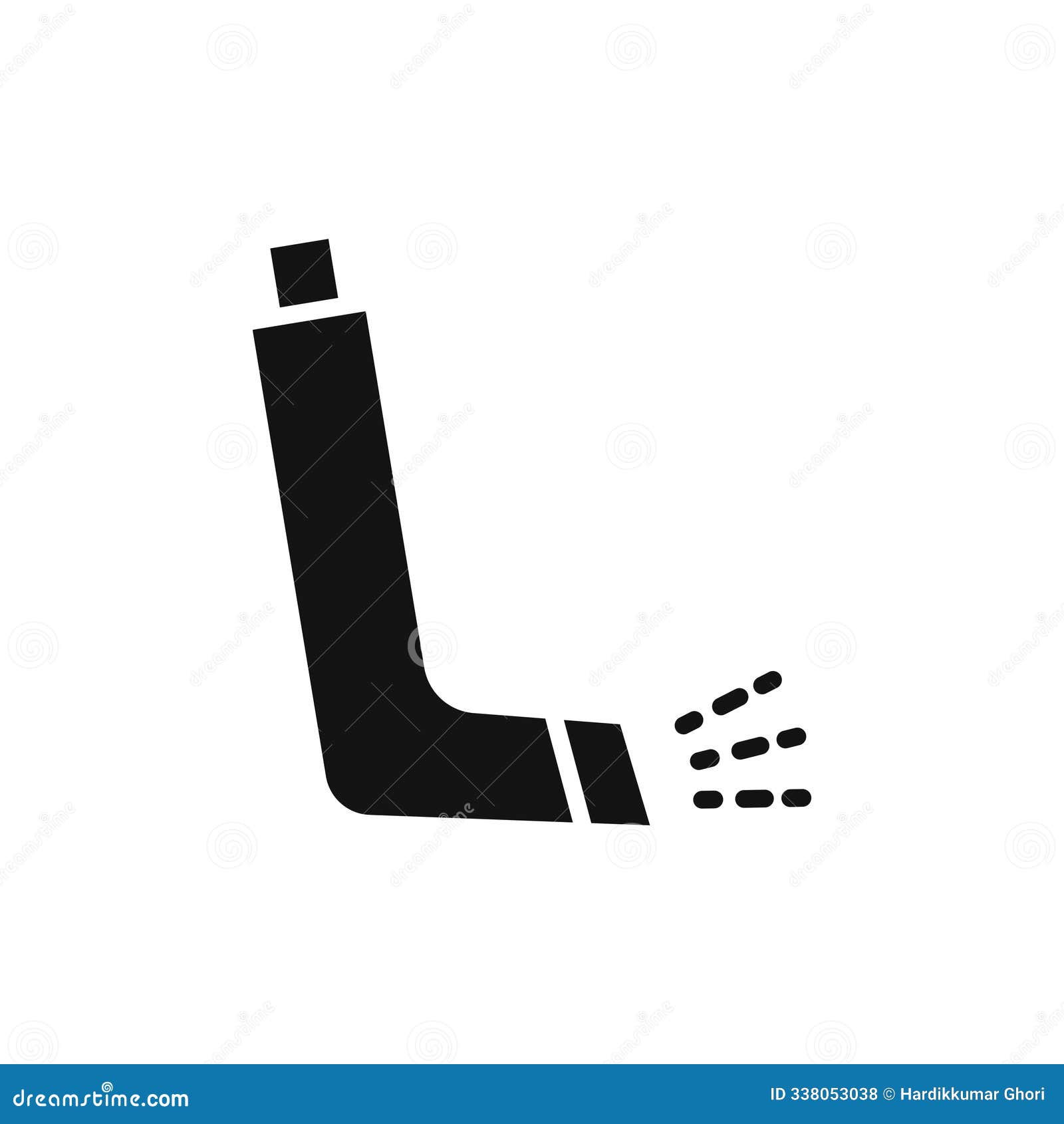 Inhaler Icon. Breathing Asthma Inhaler Black And White Vector ...