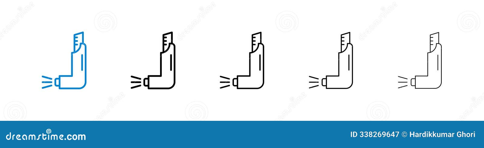 Inhaler Icon. Breathing Asthma Inhaler Black And White Vector ...