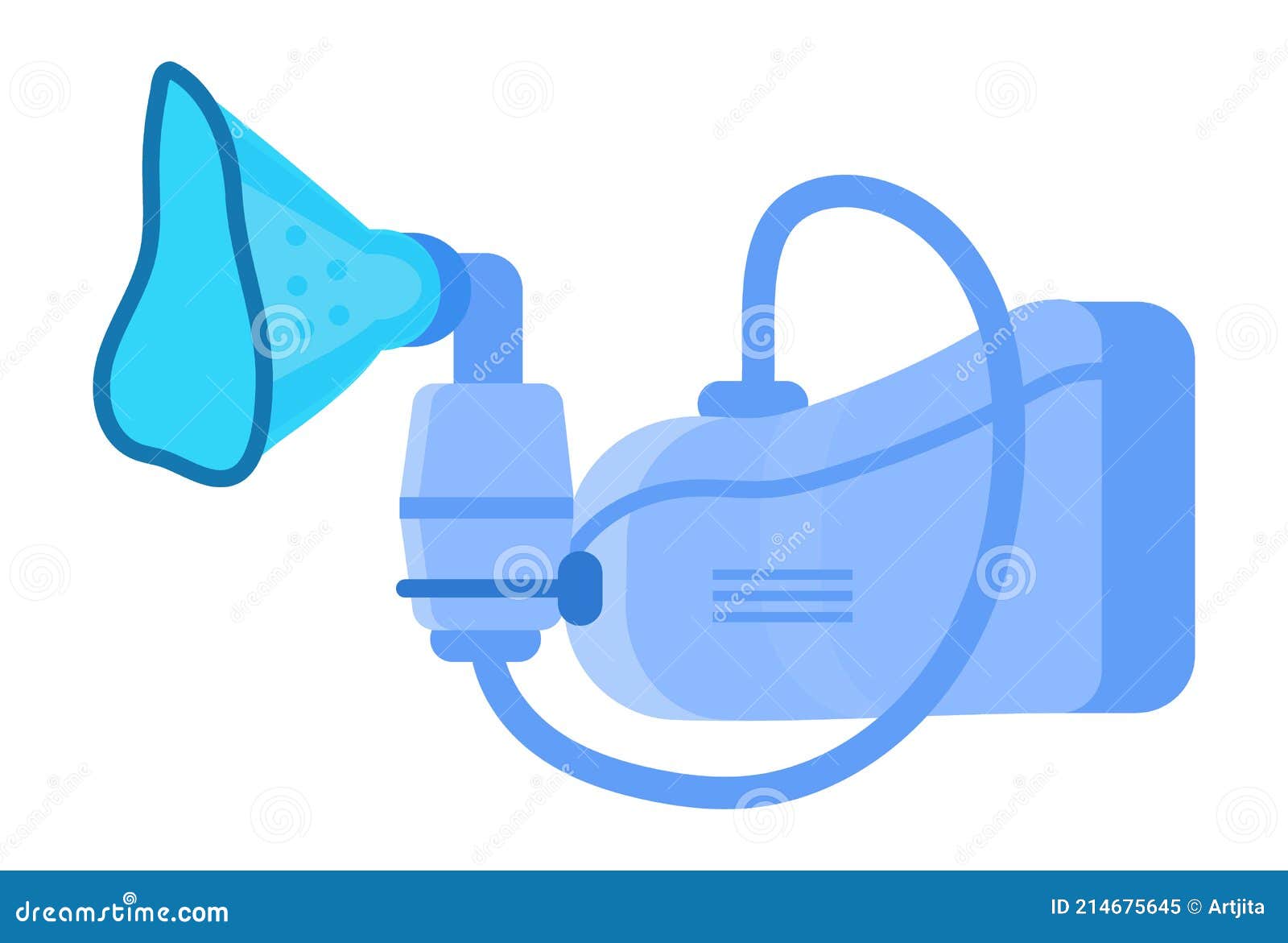Inhaler, Nebulizer Icon Vector. Equipment for Bronchitis Treatment ...