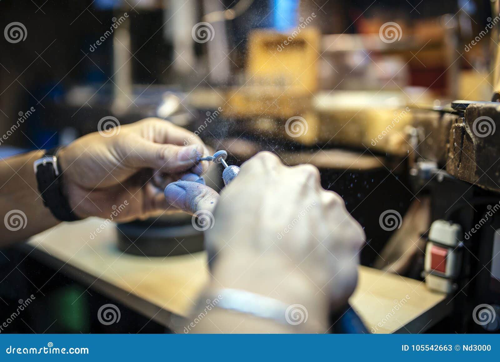 Dust Particles Flying Around during Work Stock Image - Image of ...
