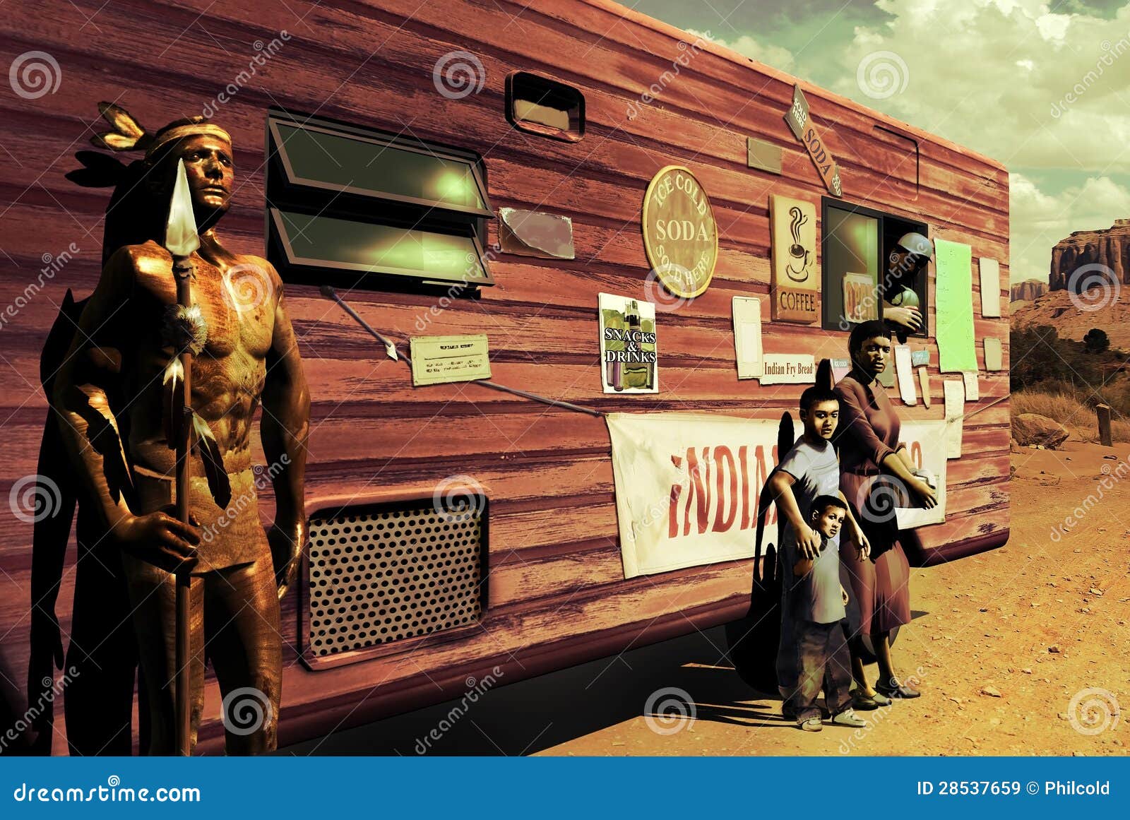 Inheemse Amerikaan vandaag stock illustratie. Illustration of veer ...