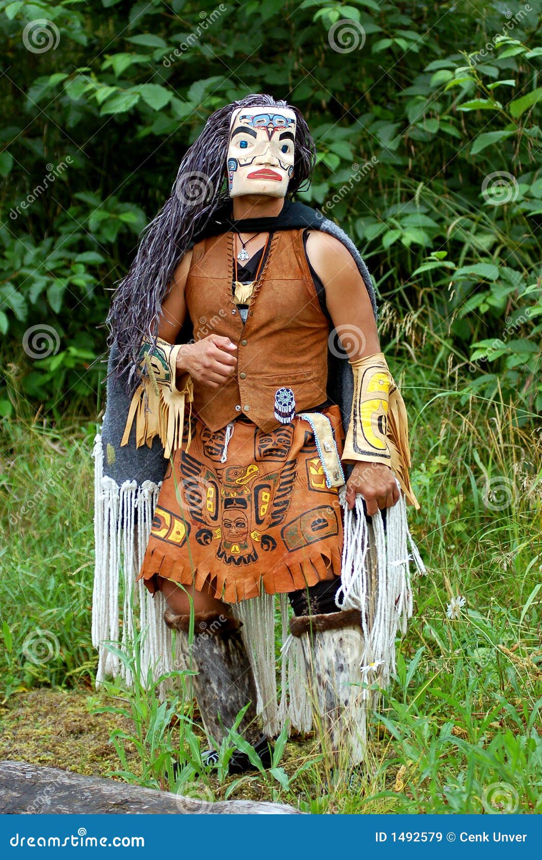 Inheemse Indiër stock afbeelding. Image of alaskan, strijder - 1492579