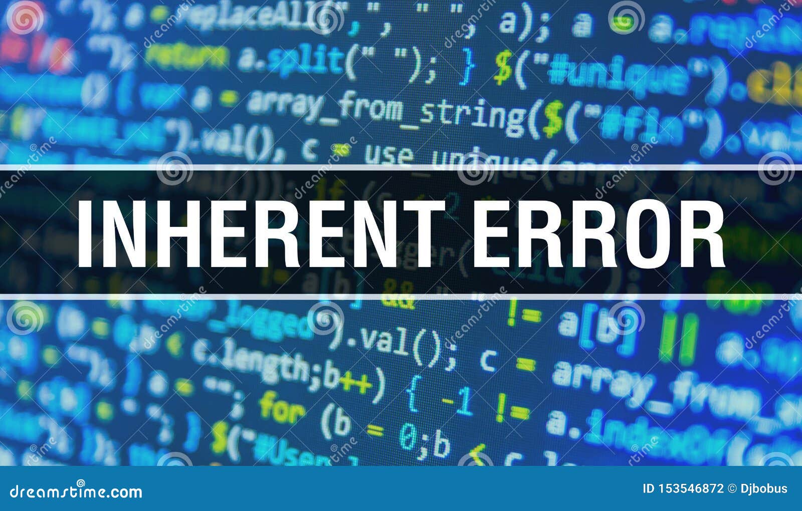 Inherent Error Concept With Random Parts Of Program Code Inherent Error With Programming Code