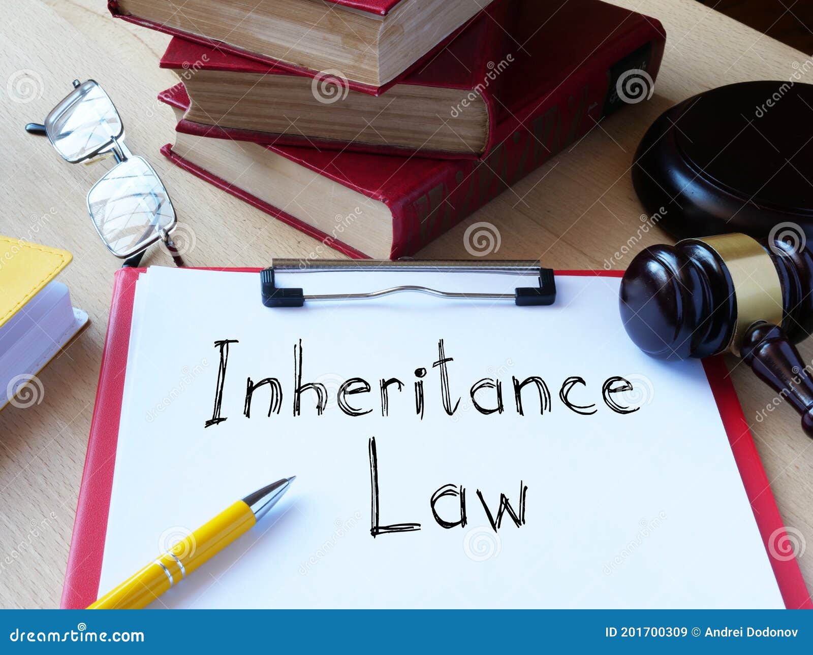 Inheritance Law is Shown on the Business Photo Using the Text Stock ...