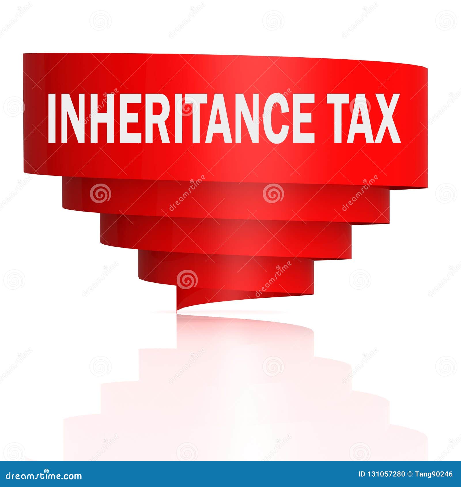 Inheritance Tax Word with Red Curve Banner Stock Illustration ...