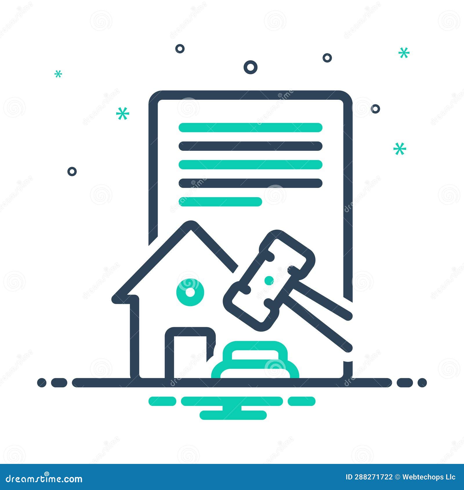 Mix Icon for Inherited, Hereditary and Auction Stock Vector ...