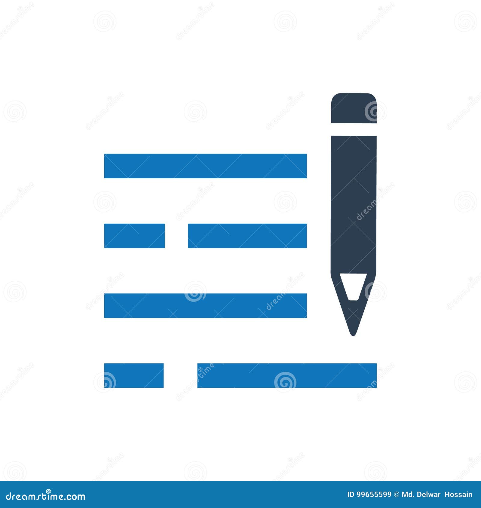 Inhoud Het Schrijven Pictogram Vector Illustratie - Illustration of ...